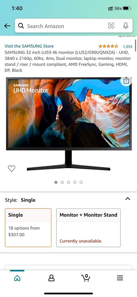 220刀出全新32寸4k显示器 - 二手市场 - Niwenn