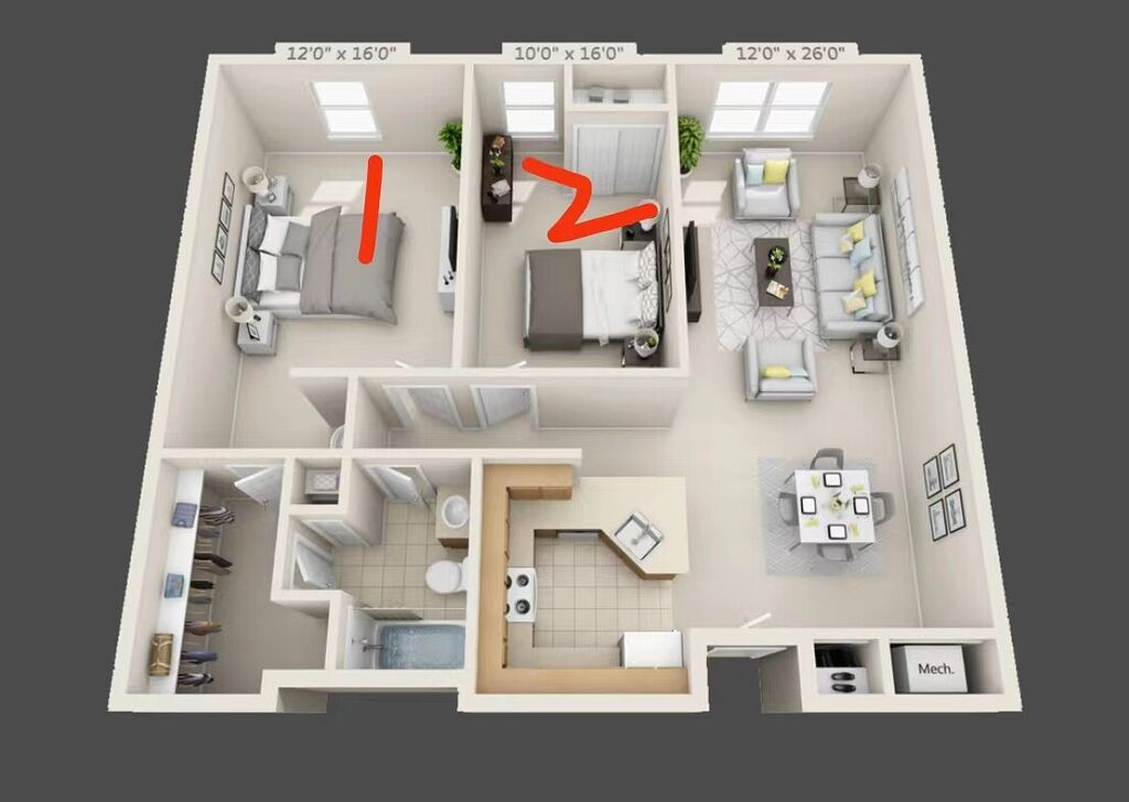 Olentangy Village/OV 2b1b 整套转租 - 房源 - Niwenn