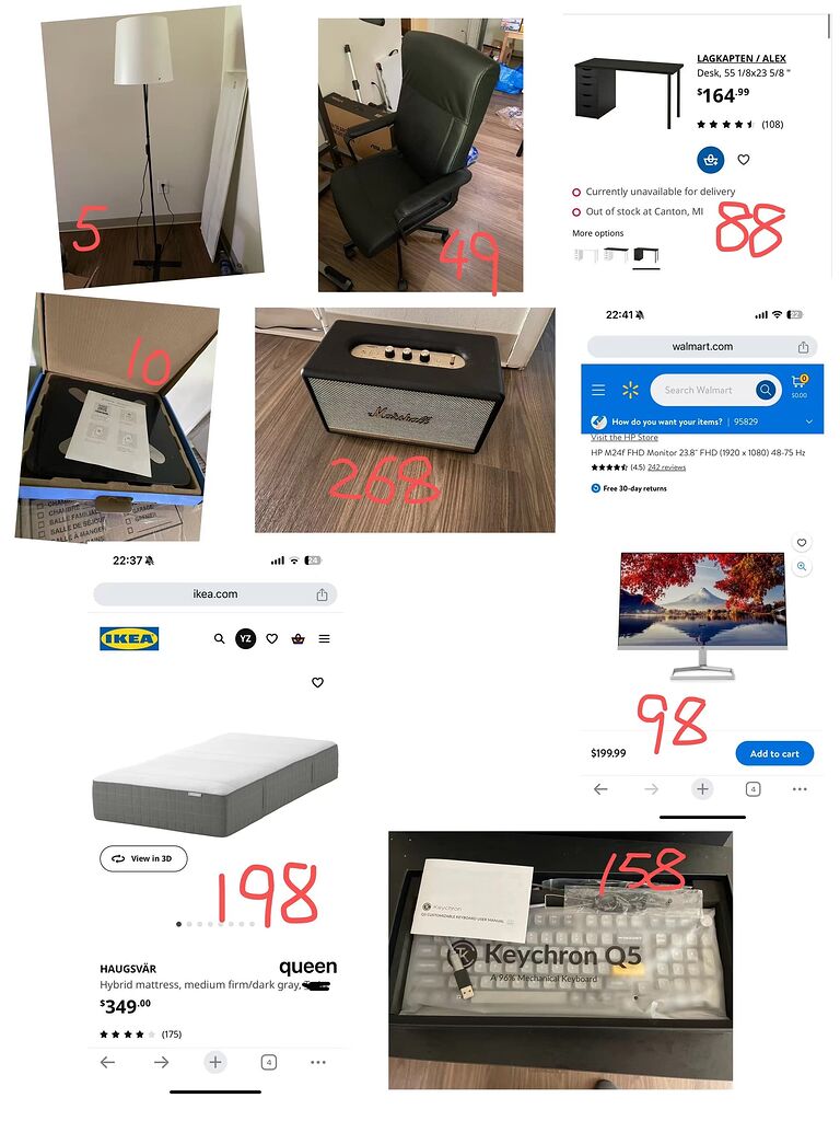 出显示器、床垫 、 椅子、桌子等 - 二手市场 - Niwenn