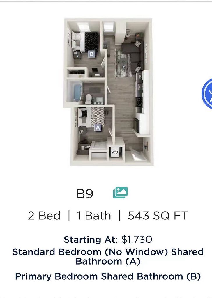 standard的 2b1b 整套转租 - 房源 - Niwenn