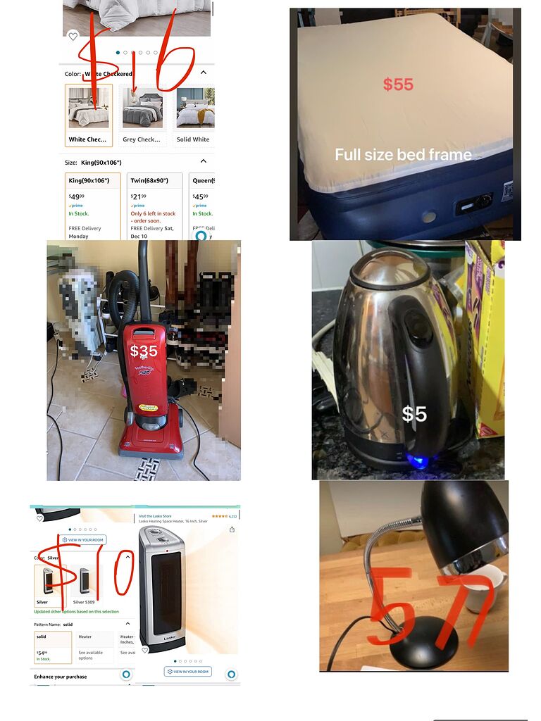 出羽绒被16刀，取暖器10刀，开水壶等 - 二手市场 - Niwenn