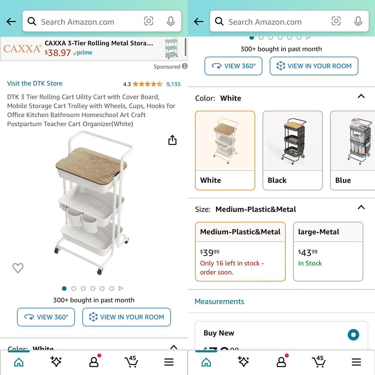 出个三层置物架，几乎全新，20刀 - 二手市场 - Niwenn
