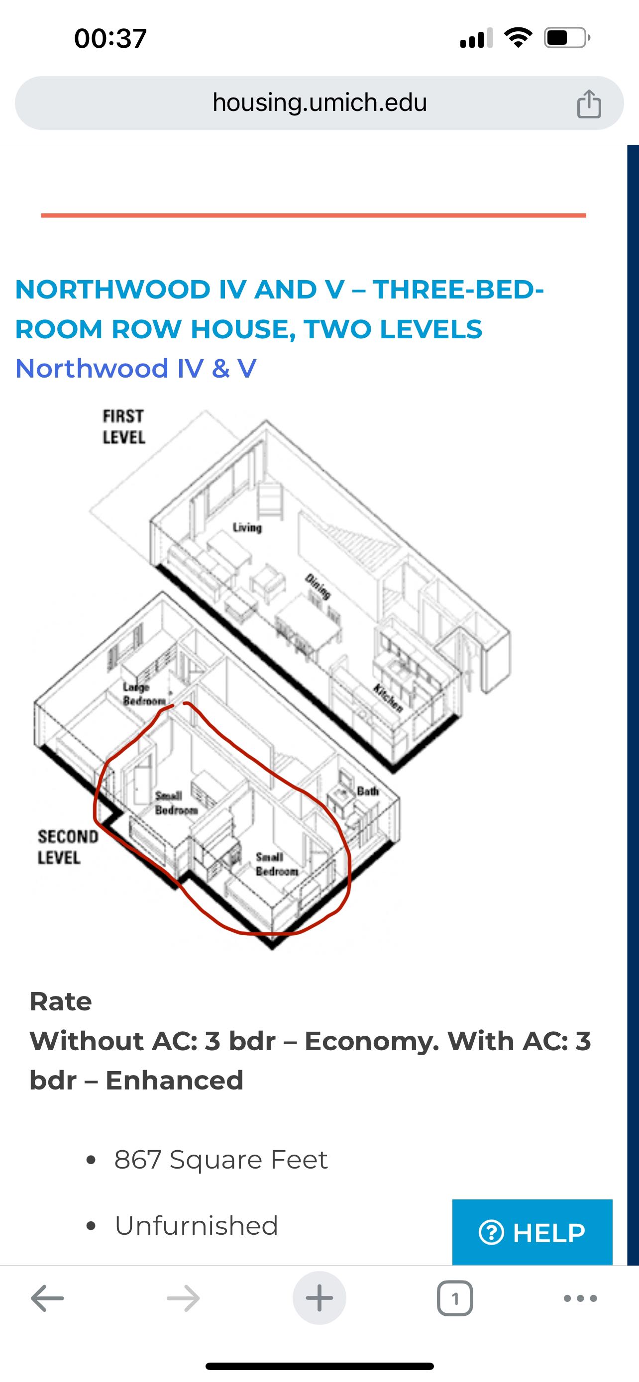 转租northwood4 3b1b房型单人lease中的小卧室和书房 - 房源 - Niwenn